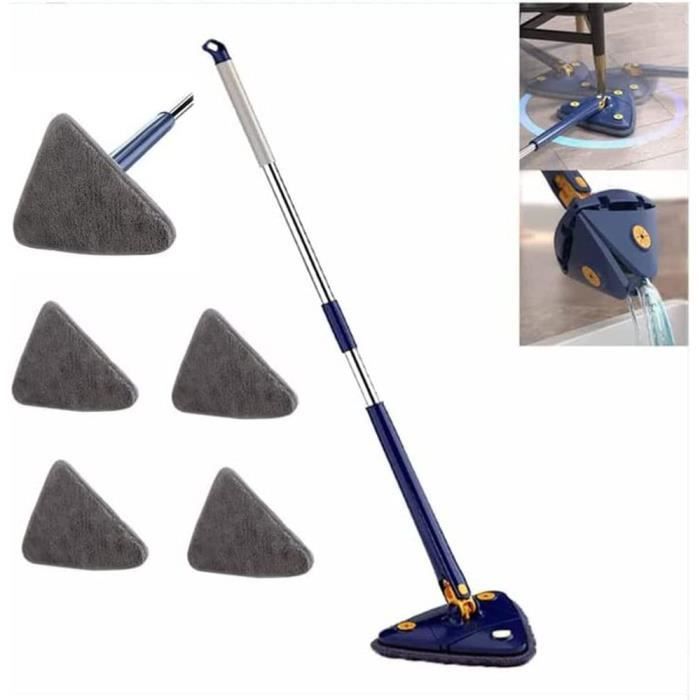 360°Rotatable Adjustable Cleaning Mop, Handle Retractable Triangle Auto ...