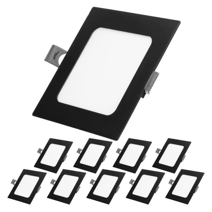 ECD Germany 10x LED Panel Spot Encastrable 6W, Remplace 35W Halogène ...