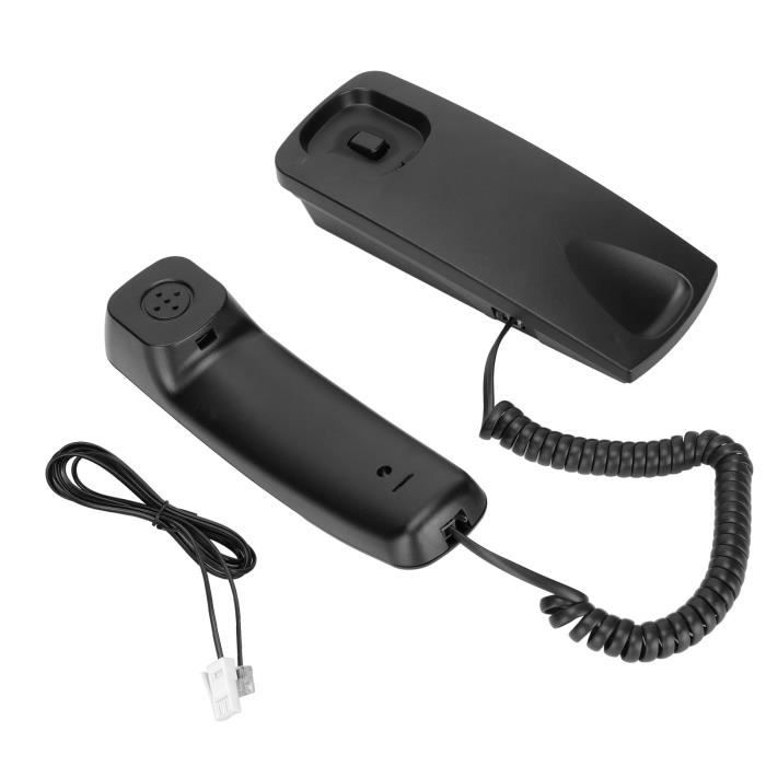 Fdit Téléphone filaire Téléphone mural filaire calendrier multifonctionnel écran LCD ...