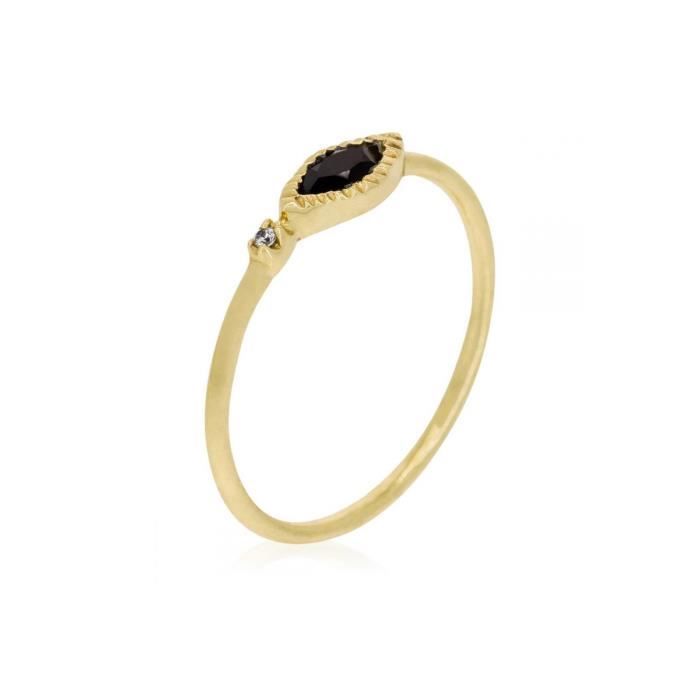 Bague dorée "Marta" Onyx Doré - Achat / Vente bague - anneau Bague ...