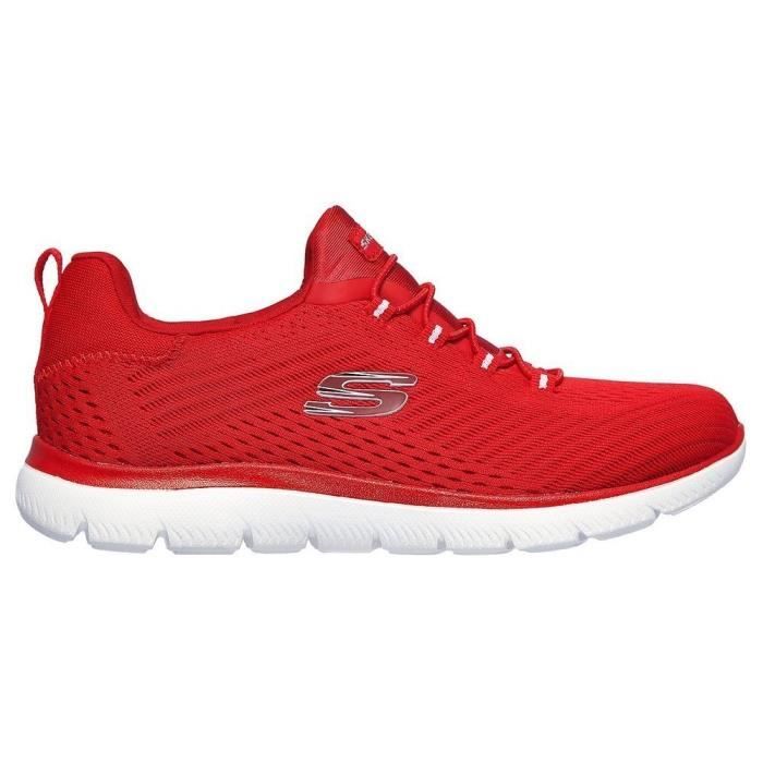 Baskets SKECHERS Summits Fast Attraction Rouge - Femme/Adulte Rouge ...
