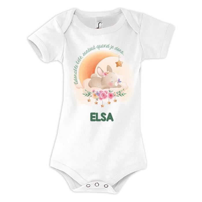 Body Elsa Adorable bébé quand je dors Lapin | Cadeau Naissance Bébé et ...