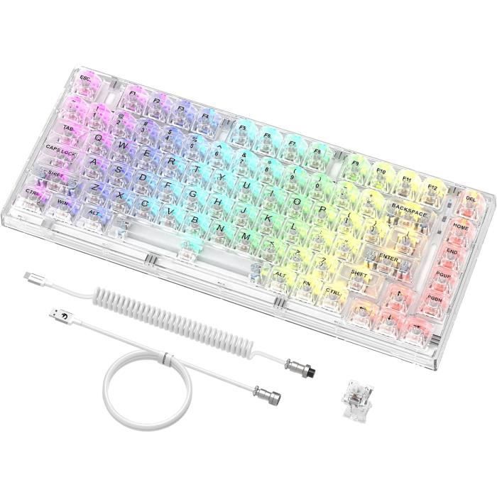 Gasket Clavier Mécanique Filaire Échangeable À Chaud,82 Touches ...