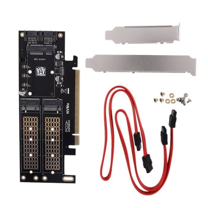 Carte Adaptateur PCI-E M.2 NVMe NGFF Vers PCI-E 4X Carte Adaptateur D'Extension Trois-En-Un Clé ...