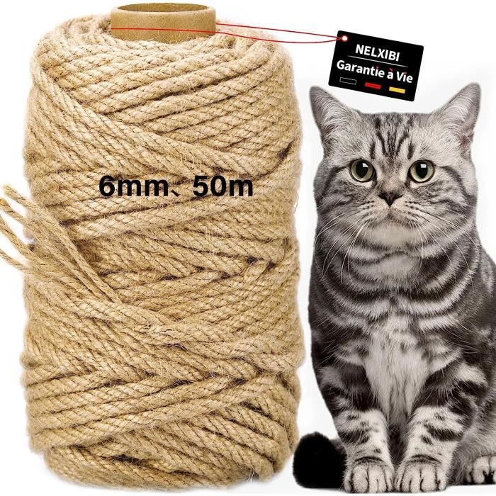 NELXIBI 6mm×50m Corde Arbre à Chat, Corde Jute Naturelle, Ficelle Jute ...
