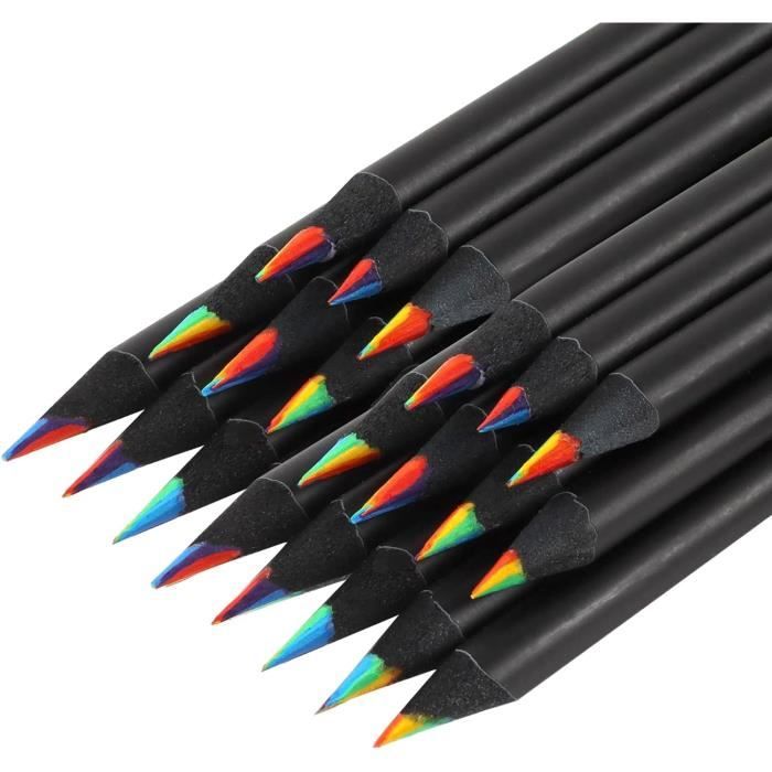 FANNAS Crayon de Couleurs 36 Pièces Woody Crayons Couleur pour Adultes ...