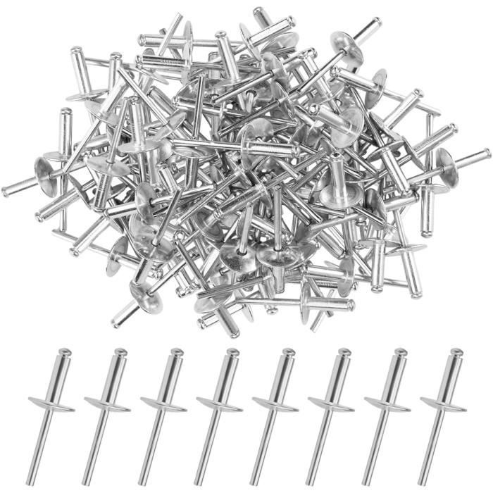 Rivets Aveugles en Al, Rivets Aveugles à tête large Ø4.8 x16 mm, Pack ...