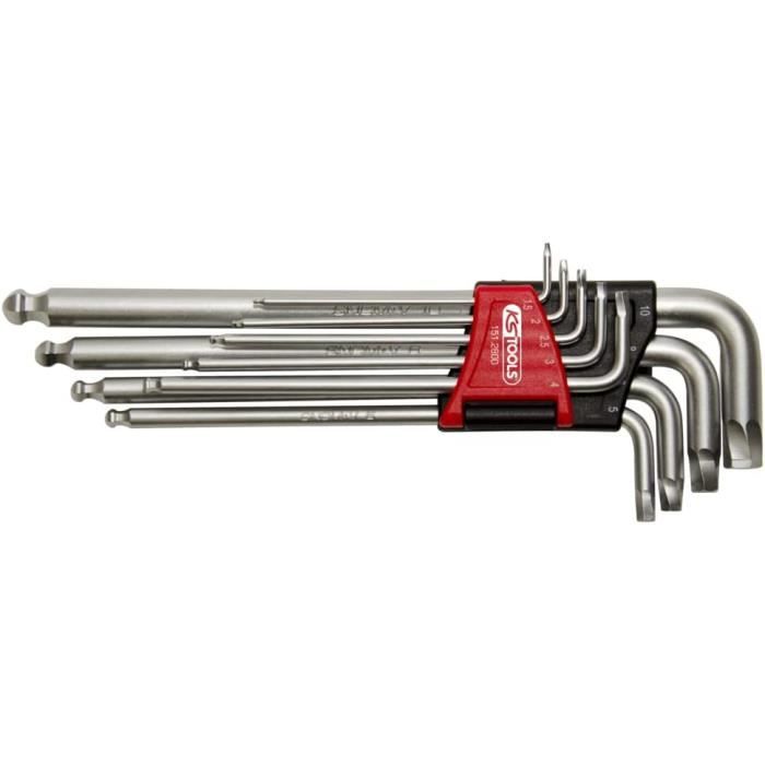 KS Tools 151.2800 - Jeu de Clés Allen - 9 Clés Mâles - Clé 6 Pans pour ...