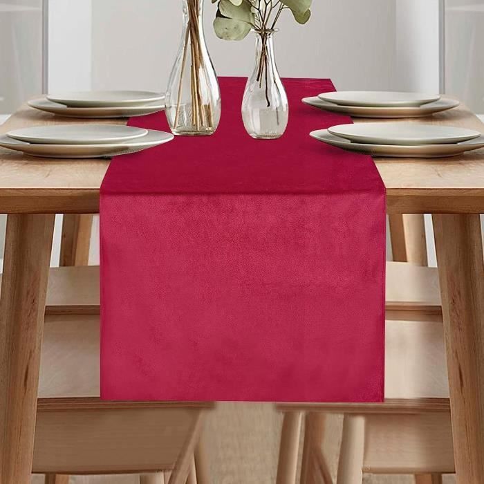 Chemin De Table En Velours, Chemin De Table Moderne, Lavable, Chemin De ...