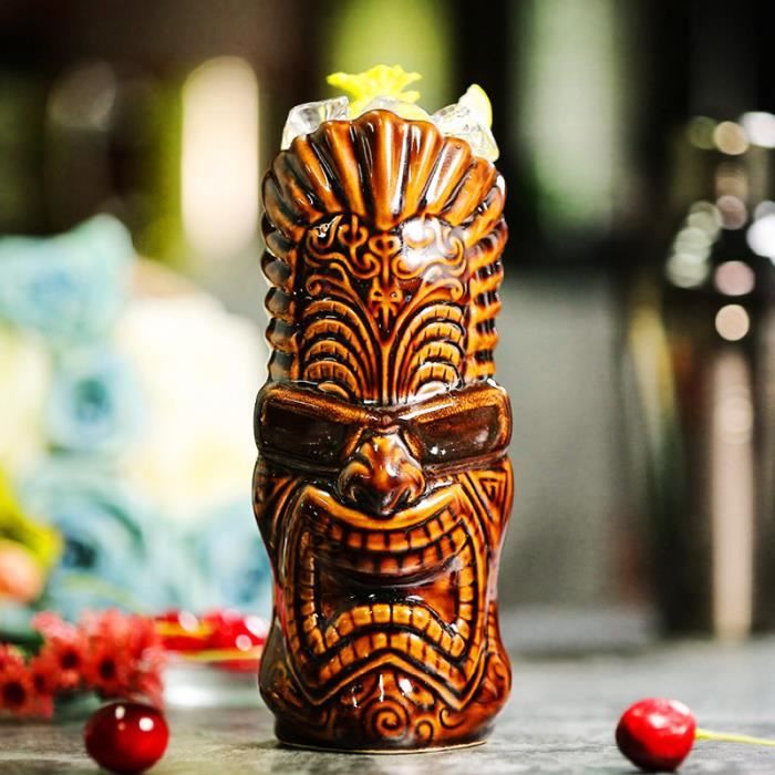 BOL,Q--Mug Tiki en porcelaine créative, en céramique, pour Cocktail ...