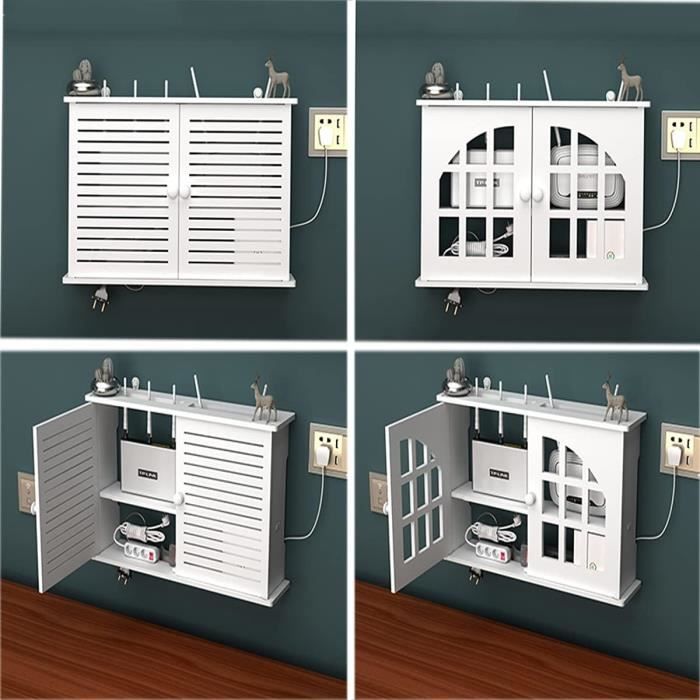 Oîte De Rangement Pour Câble Et Routeur Étagère Flottante Pour Routeur ...