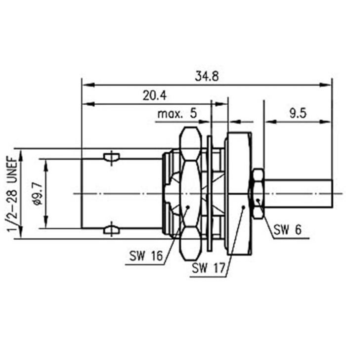 Fiche BNC coaxiale - Telegärtner - G7 (RG-316/U) - 50 OHM - Sertissage - Noir - Cdiscount TV Son ...