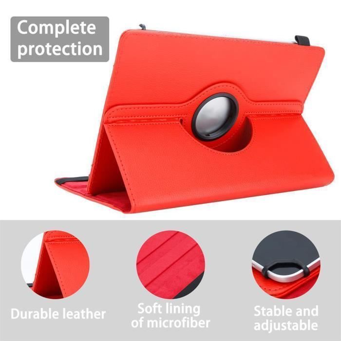 Coque pour Lenovo Tab P10 (10.1 Zoll) Etui en ROUGE Housse Case Cover ...
