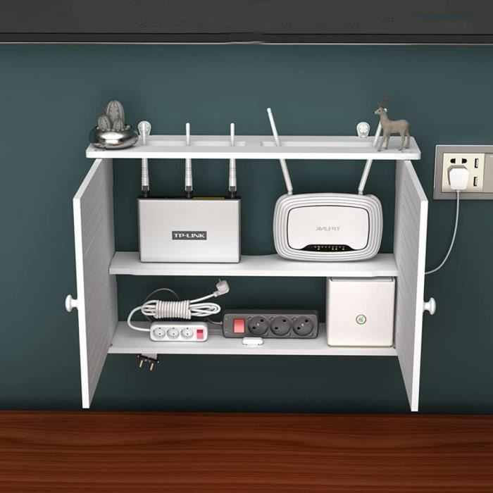 Oîte De Rangement Pour Câble Et Routeur Étagère Flottante Pour Routeur ...