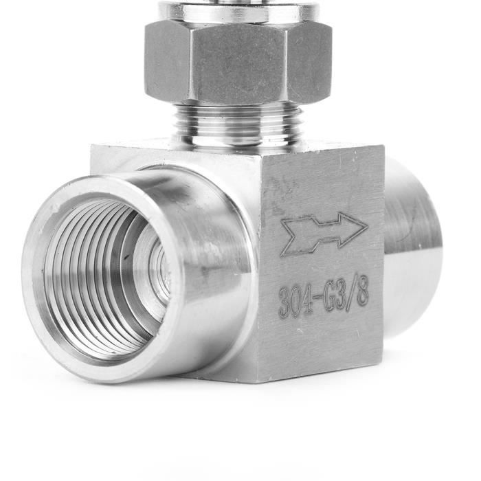 Pwshymi régulation du débit d'eau/gaz/huile Vanne à aiguille droite à filetage femelle BSPP en ...