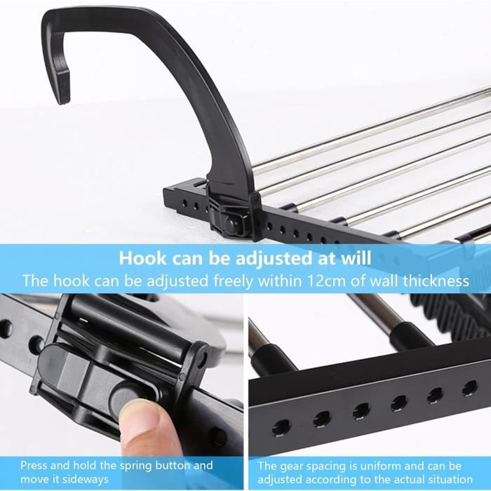 Sèche-Linge-Radiateur De Balcon-Pliable-En Acier Inoxydable-Sèche-Linge ...