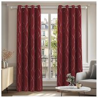Deconovo Lot de 2 Rideaux Occultants Thermique Rideaux Motif Point ...