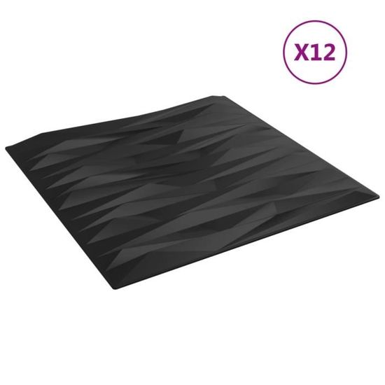 Panneaux muraux noir 50x50 cm EPS 3 m² - AKOZON - pierre - Cdiscount ...