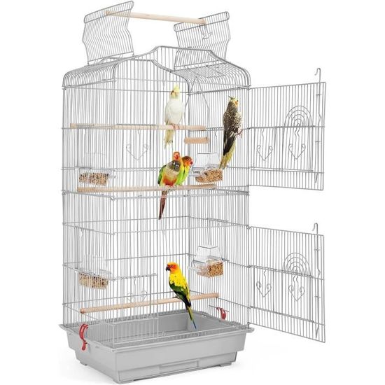 Cage à Oiseaux Perruche Cage avec Toit Ouvrable pour Calopsitte ...