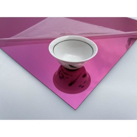 Miroir mural - Rose - Acrylique - Rectangulaire - Décoration intérieure ...