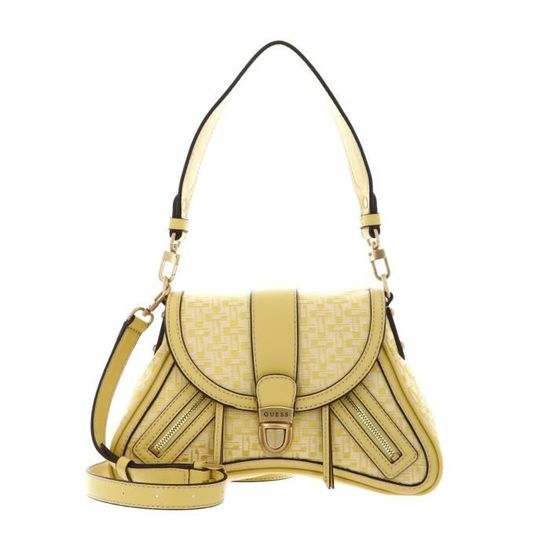 GUESS Belle Vintage Flap Shoulder Bag Lemon Logo [227128] - sac à ...