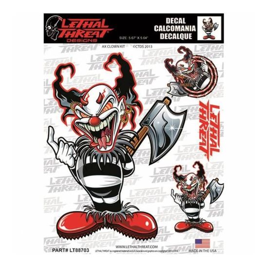 Autocollant-sticker lethal threat killer clown set (15x20cm) (lt88703 ...