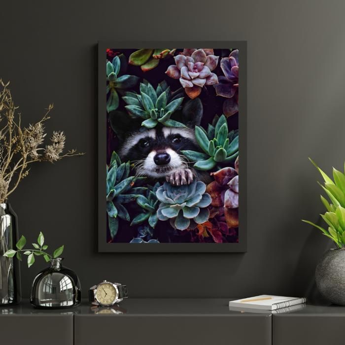 Affiche Raton Laveur - 30x40cm - Animaux - Affiche Poster Décoration ...