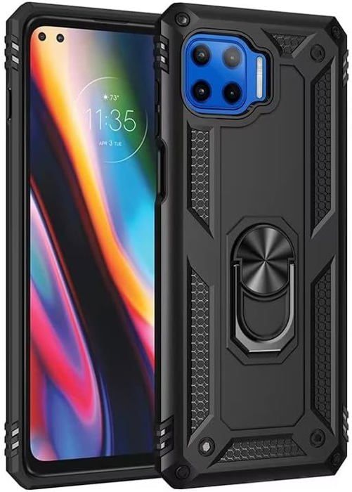 Coque Moto G 5G Plus avec Aimant Anneau Support, 360° Double Couche ...
