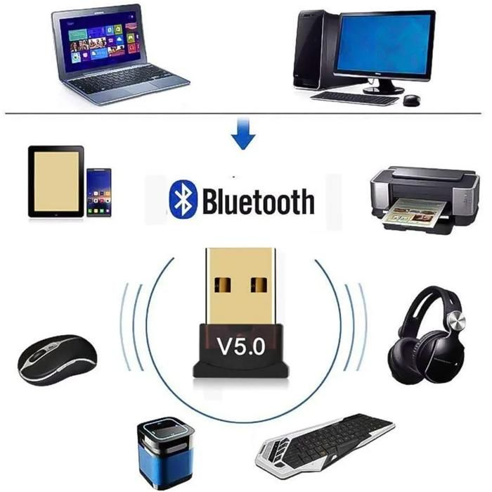 Clé USB Bluetooth Dongle Windows 11 10 8 XP Win 7 Vista - Cdiscount Informatique