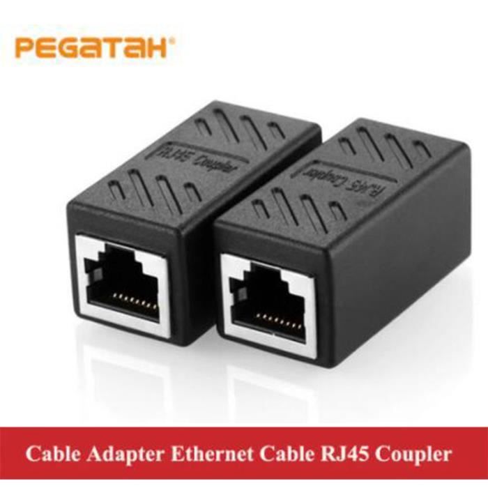 RJ45-2pc - Connecteur RJ45 femelle à femelle, prolongateur de réseau ...