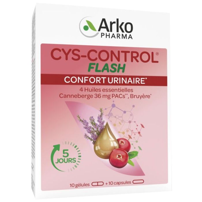 Arkopharma Cys-Control Flash Confort Urinaire 10 gélules + 10 capsules ...