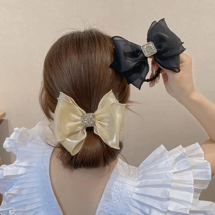 H·Aimee 2 Pièces Faux Perle pour Cheveu chouchous élastiques Bandes de ...