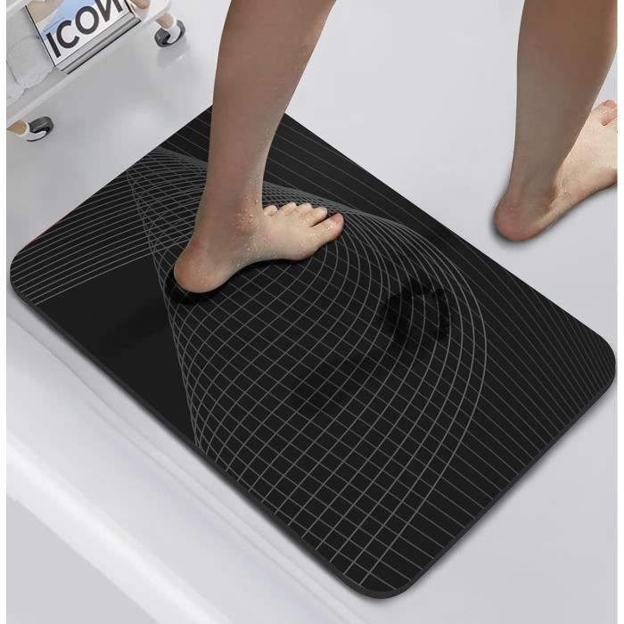 Tapis De Bain Antidérapant Et Absorbant, À Séchage Rapide, Pour La ...