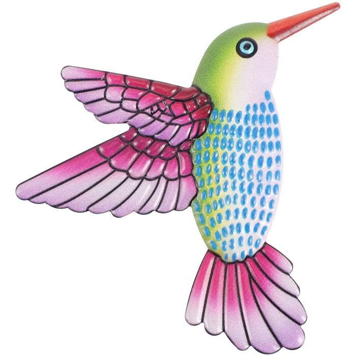 Décoration Murale en Métal Colibri 3D Oiseau Sculpture Sculpture de La ...