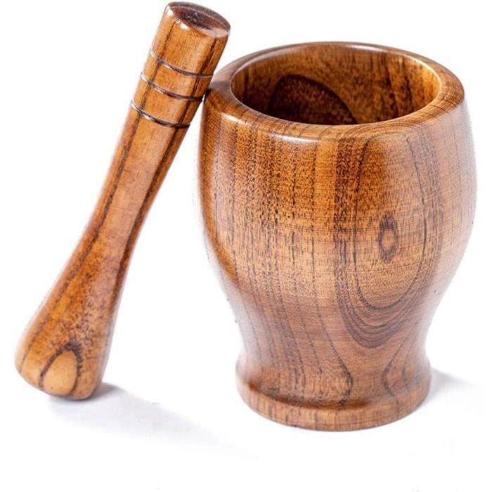 Pilon et mortier en Bois Mortier et Pilon Moulin à épices en Bambou ...