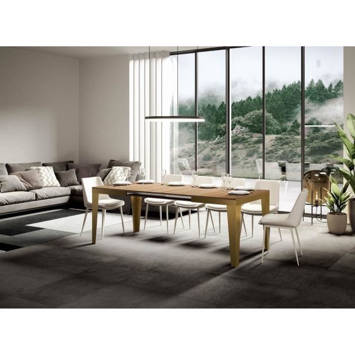 Table rectangulaire extensible 6 à 12 personnes L 160 à 264 cm bois ...