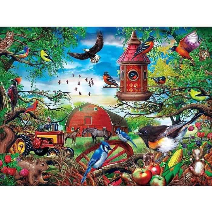Diamond Painting Enfant Adulte Broderie Diamant Kit Complet Strass Paysage Tracteur Agricole Et ...