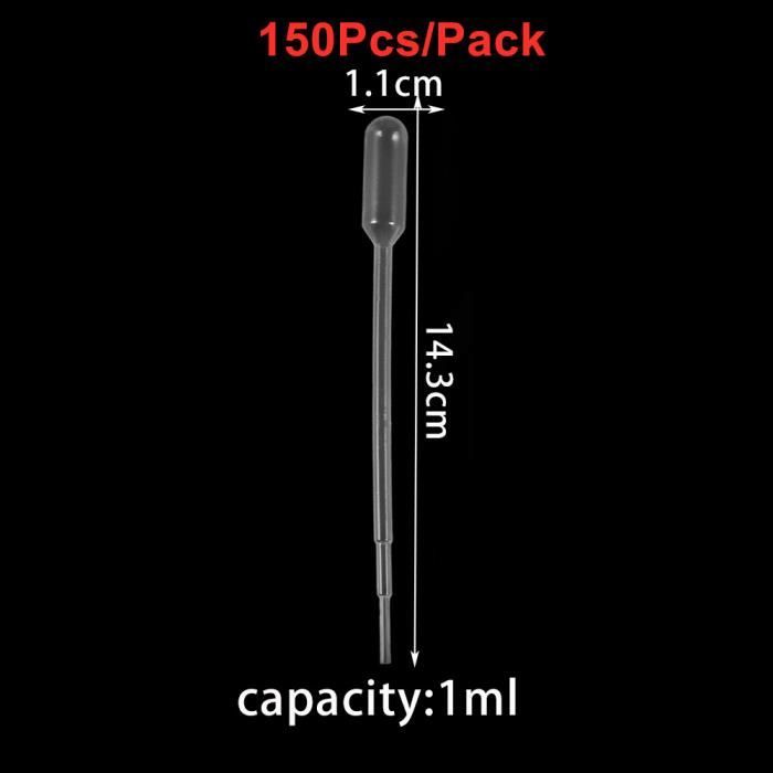 Pipettes en plastique jetables - Outils à main - 1ml - 150pcs - Compte ...
