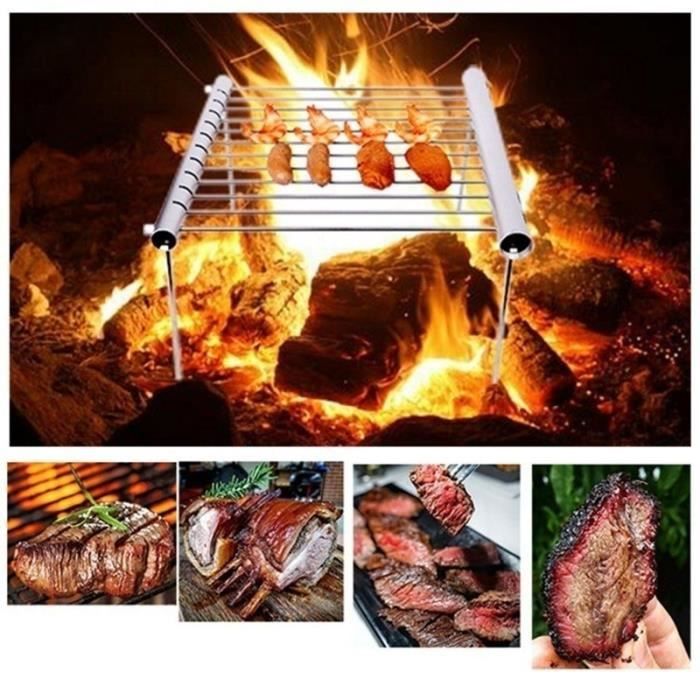 Barbecue,Mini Barbecue de poche pliable Portable en acier inoxydable ...