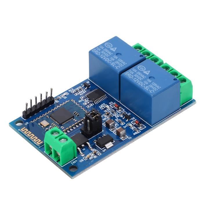 Module de relais Bluetooth DUOKON Double Canal V A Contrôle via application mobile