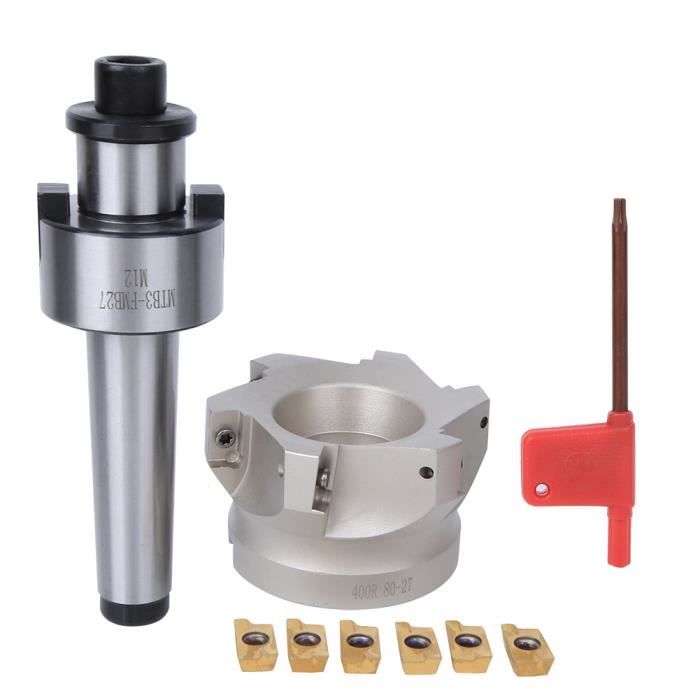 EJ.life Inserts de fraisage Porte-Mandrin à Pinces MTB3-FMB27 + 80 Fraises + 1604APMT Inserts de ...