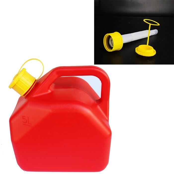 ROM Bidon D' Conteneur D' Portatif Rouge Fuite Abs 5L 1,3 Gallons Avec ...