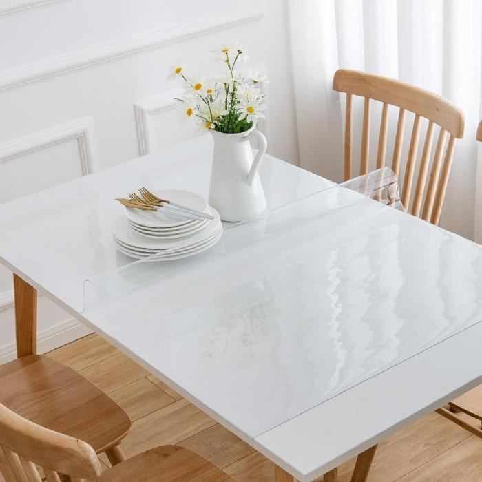 Toile cirée rectangulaire transparente - Couleur Transparent - 90 x 160 ...