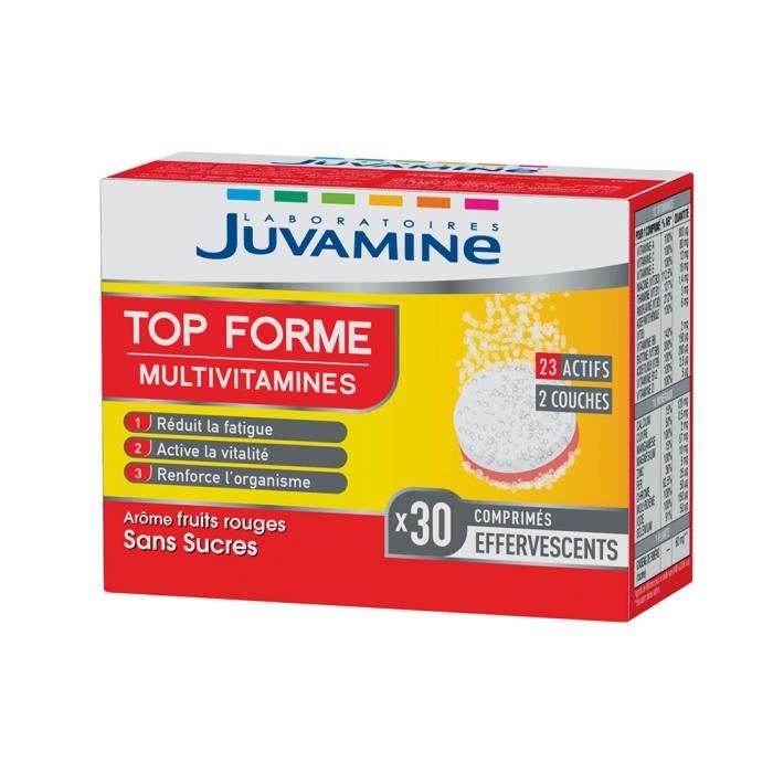 Juvamine top forme multivitamines 30 comprimes effervescents ...