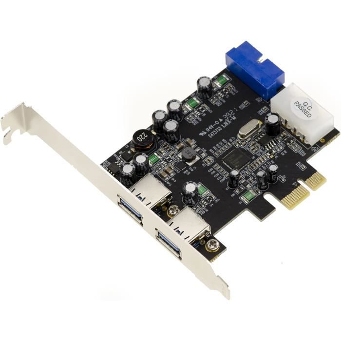 Carte PCIe 2.0 x1 - KALEA-INFORMATIQUE - USB 3.0 - 4 Ports - 5 Gbps - Compatible Windows ...
