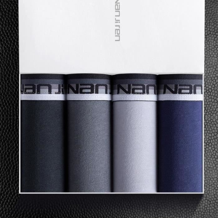 BOXER - SHORTY Lot de 4 Boxer Homme Caleçons Hommes Coton Boxers Shorty ...