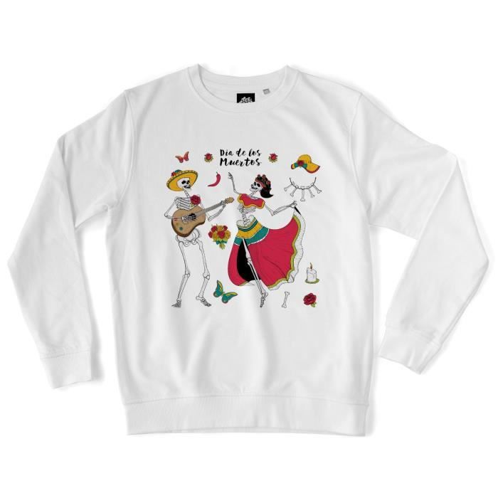 TEETOWN - SWEAT UNISEXE - Dia de los muertos - Mexico Culture Danse ...
