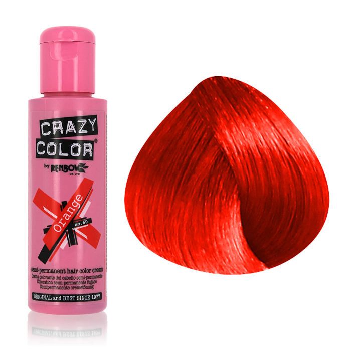 Coloration semi-permanente - CRAZY COLOR - Orange - Cheveux Cuivre ...