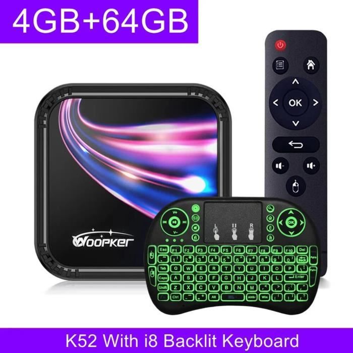 Box multimédia - Woopker - Smart TV Box K52 - Android 13 - 8K - WiFi 6 - 4G 64G - Cdiscount TV ...