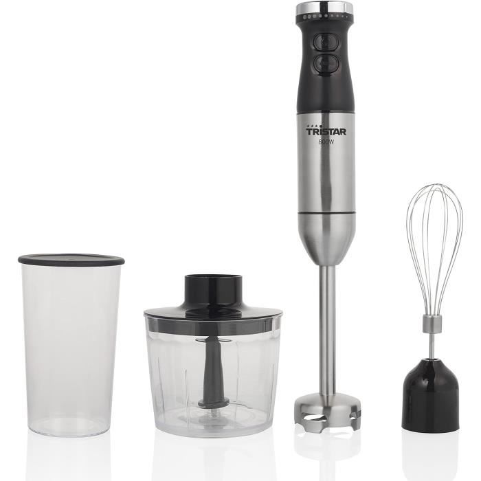 Kit Mixeur Plongeant Multifonction Mx-4839 Inox Brossé Et Noir - 800 W ...